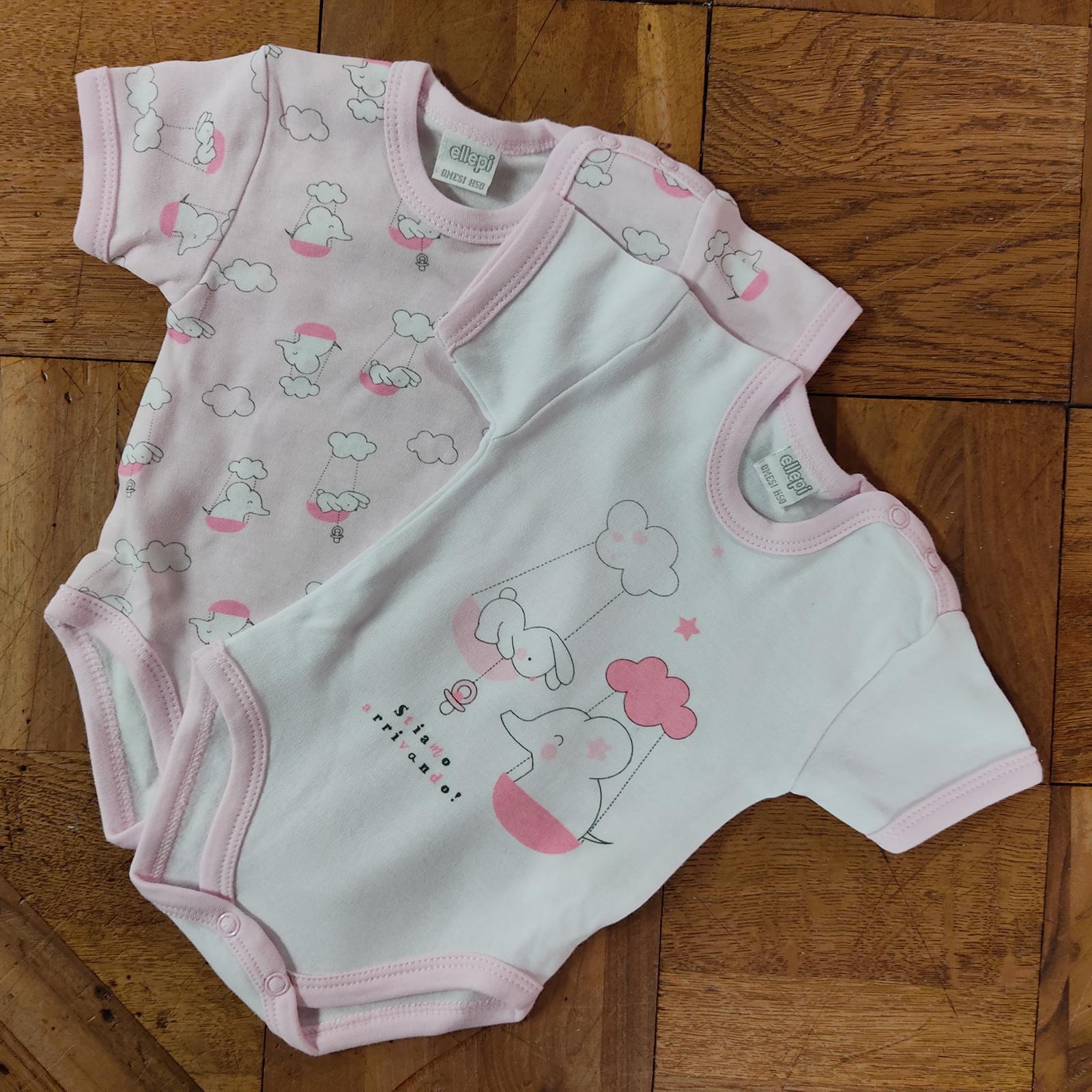 PAIR BABY ONESIE 2PCS AF5238 - ELLEPI