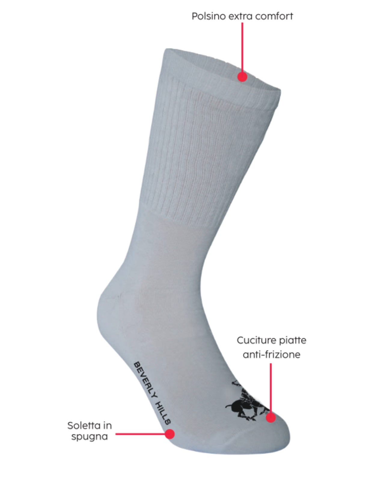 BIS MEN'S SHORT SOCK BHPC997 - BEVERLY HILLS